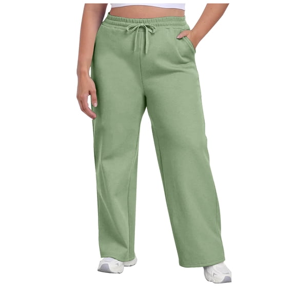 GEWSEY Women's Wide Leg Sweatpants Fleece Lined Baggy Straight Leg ...