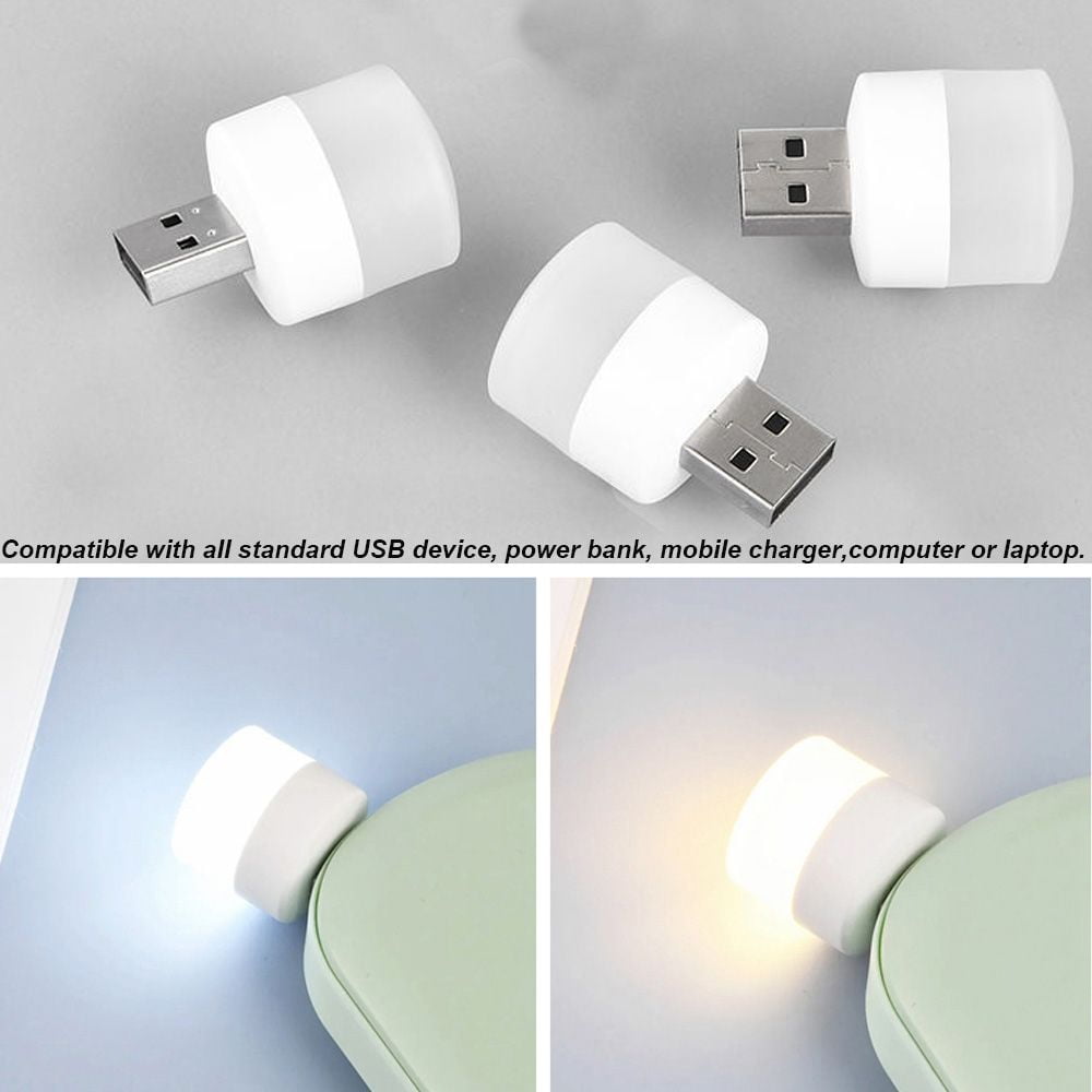 GEWUSH USB Lights Mini Flexible Plug-in Computer Mobile Power Charging ...