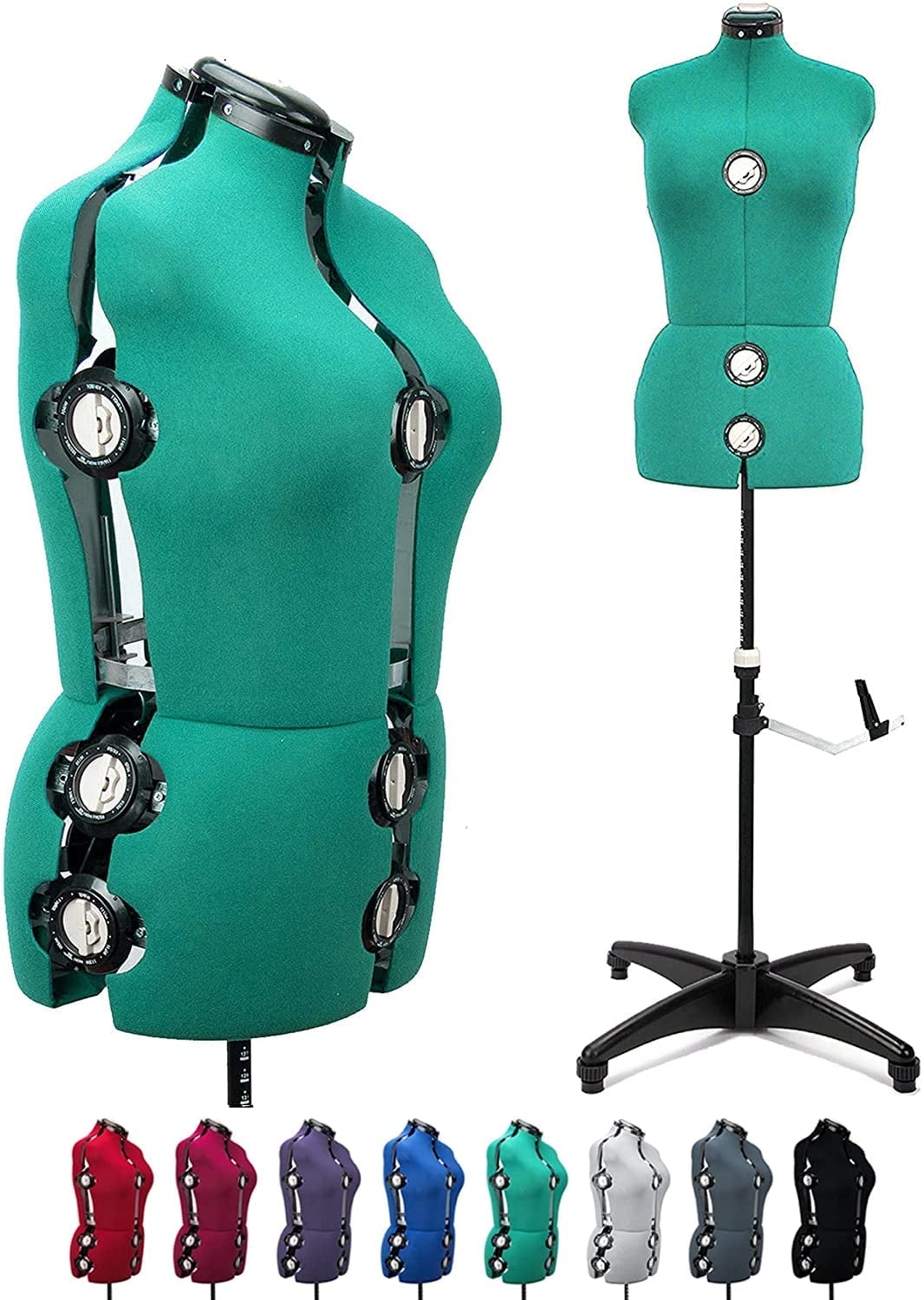 GEX 13 Dials Female Fabric Adjustable Mannequin Dress Form for Sewing ...