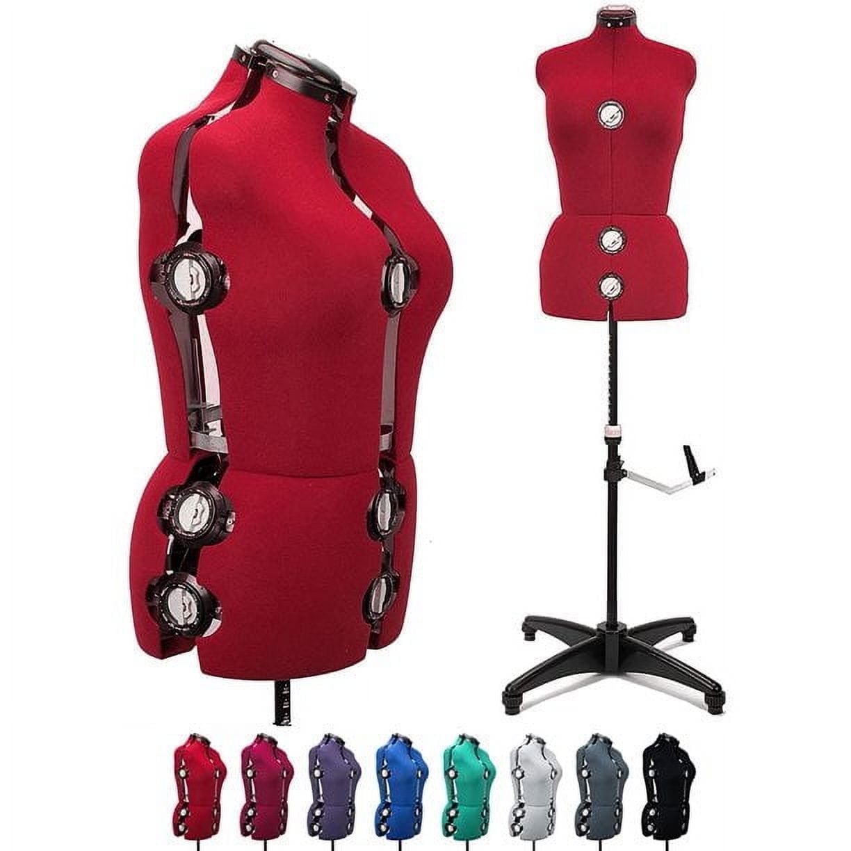 GEX 13 Dials Female Fabric Adjustable Mannequin Dress Form for Sewing ...