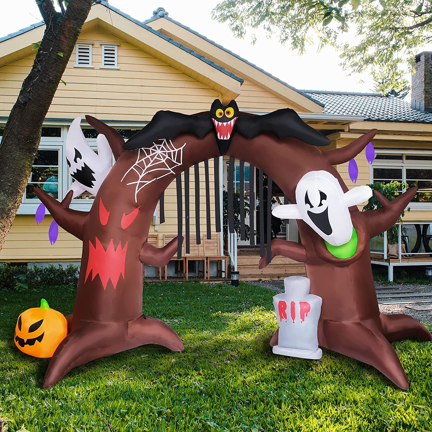 GEX 2024 New 15FT Giant Halloween Inflatable Large Archway Arch Haunted ...