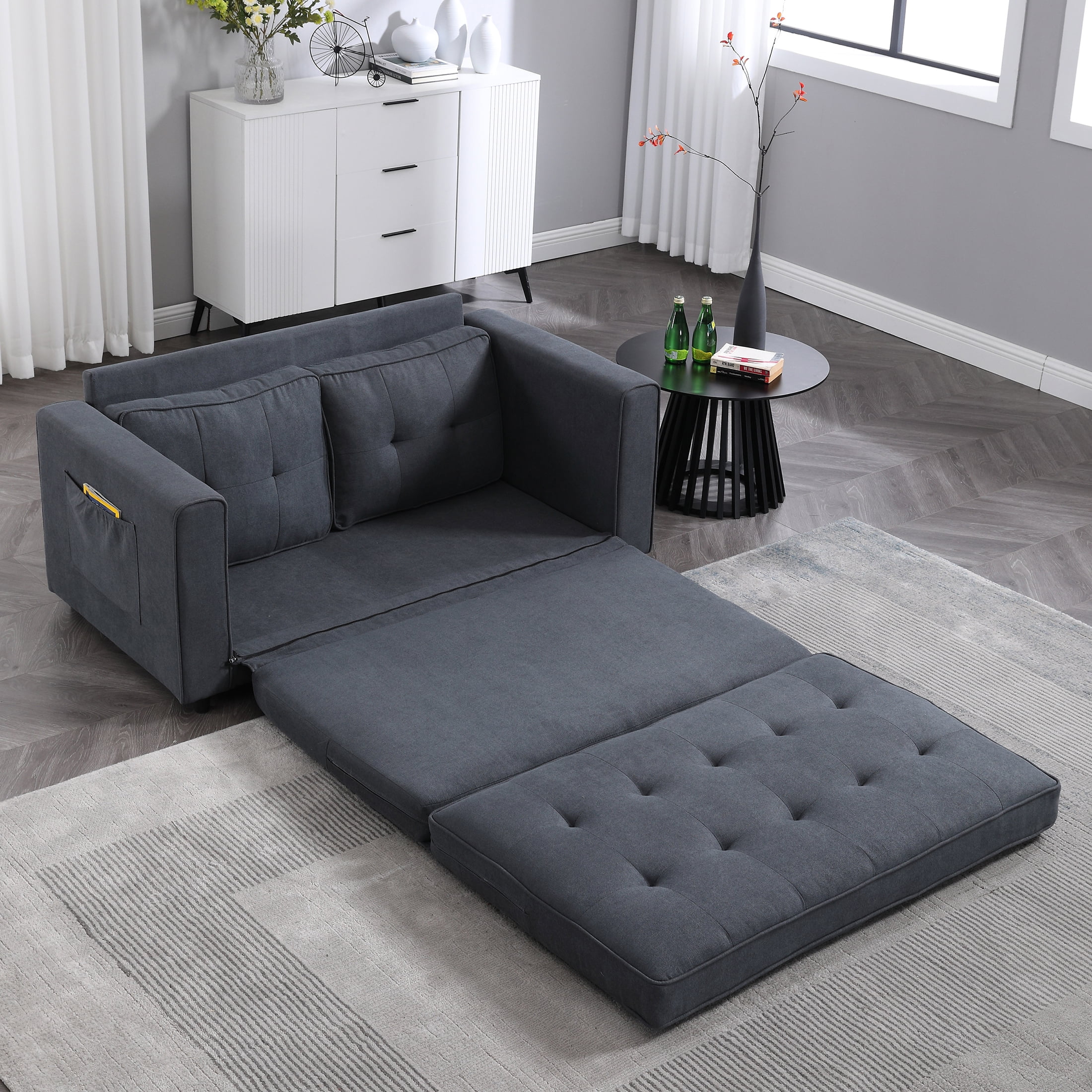Futon with folding sides store