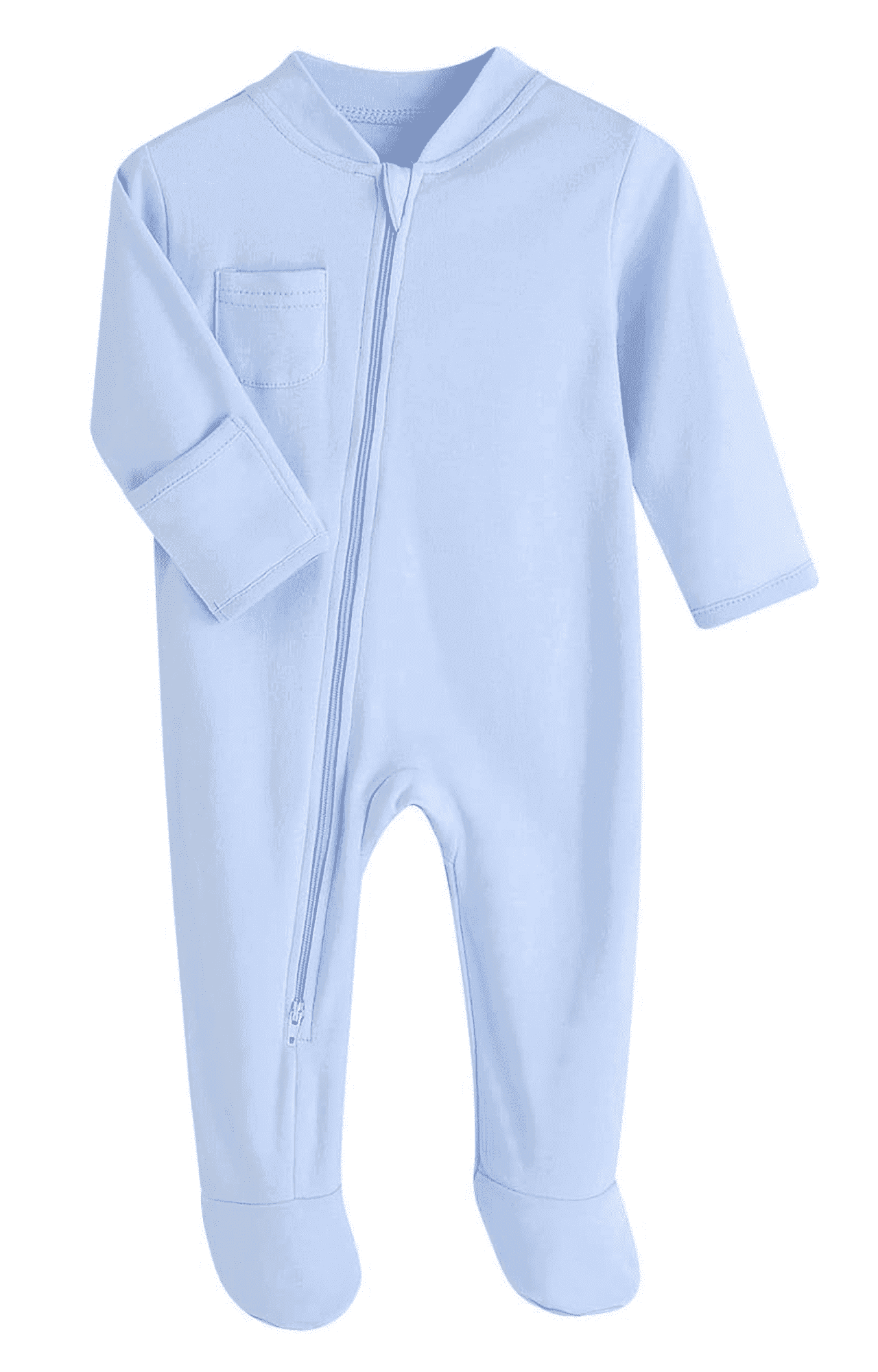 GEYEHUG Baby Boys Pajamas Long Sleeve Zip Front Non Slip Footed Sleeper ...