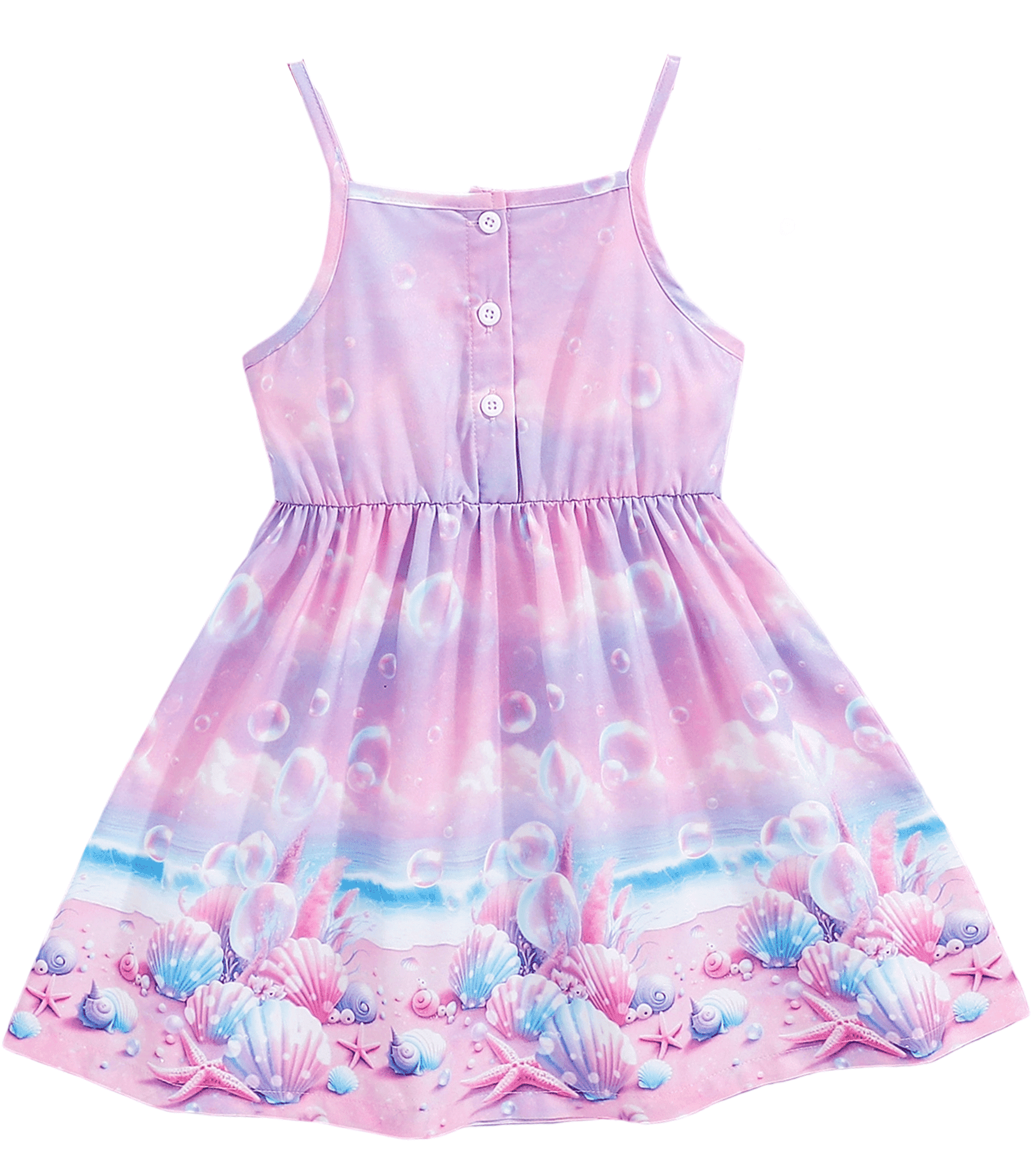 GEYEHUG Girls Summer Dress Spaghetti Strap Hawaiian Beach Dresses ...