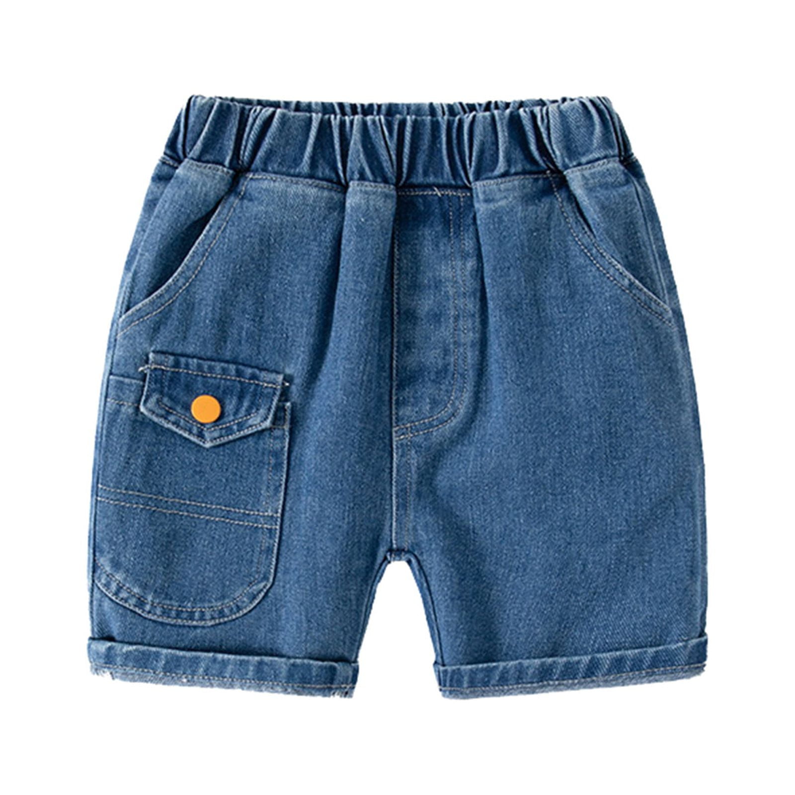 GEZHEN Children's Baby Boys Girls Toddler Chambray Jeans Pants Shorts ...