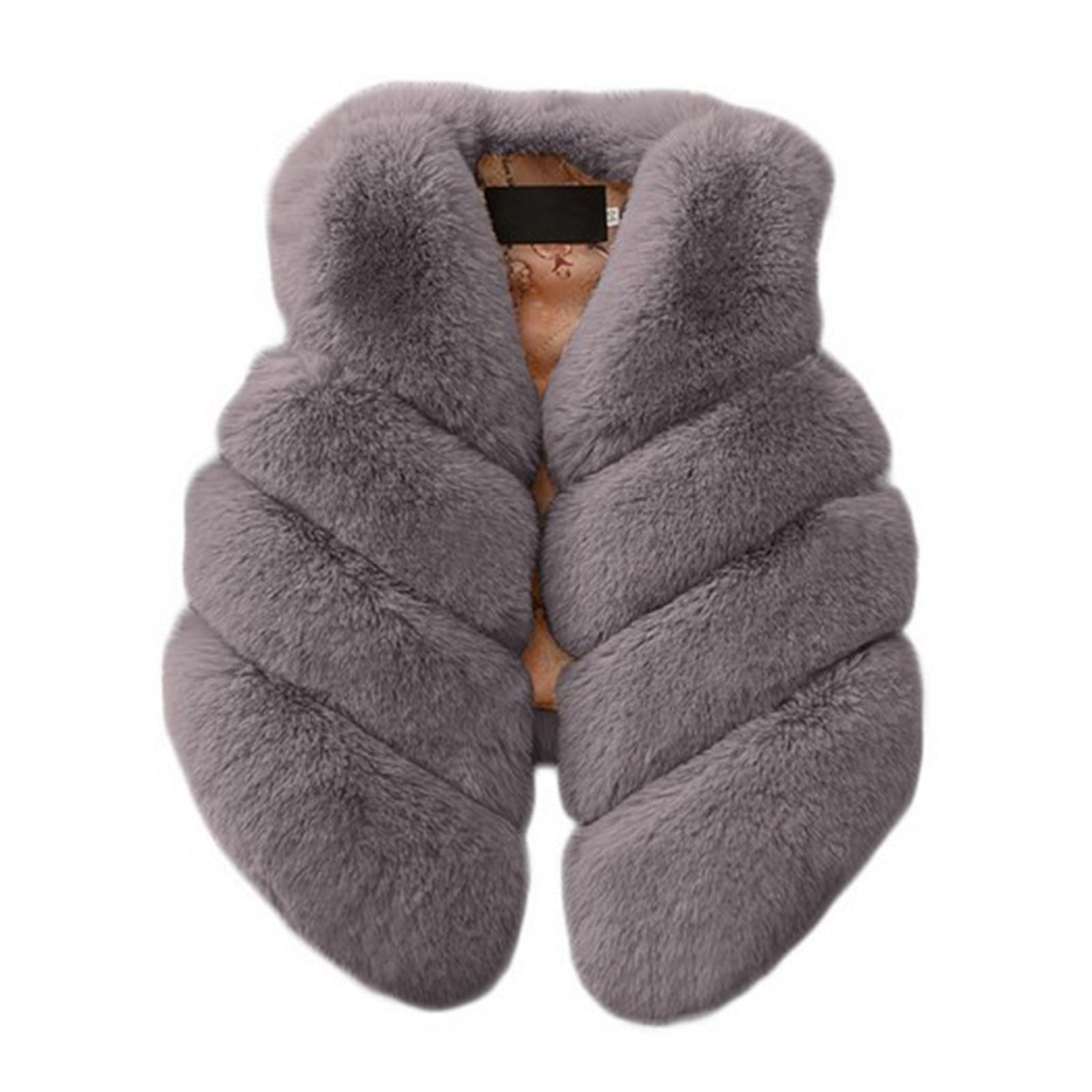 GEZHEN Children's Rabbit Fur Vest Girls Faux Fur Coat Female Kangshi Children's Fur Toddler Kids ...