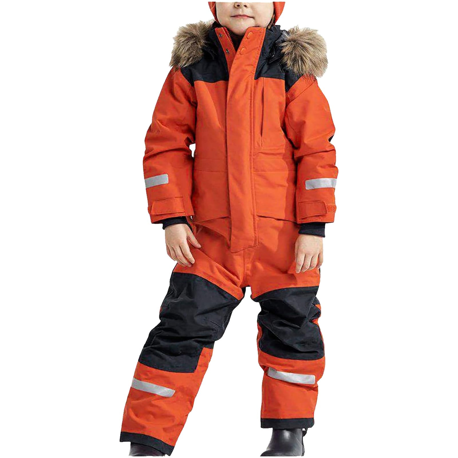 GEZHEN Children's Windproof Waterproof Thickened Luminous One Piece Ski ...