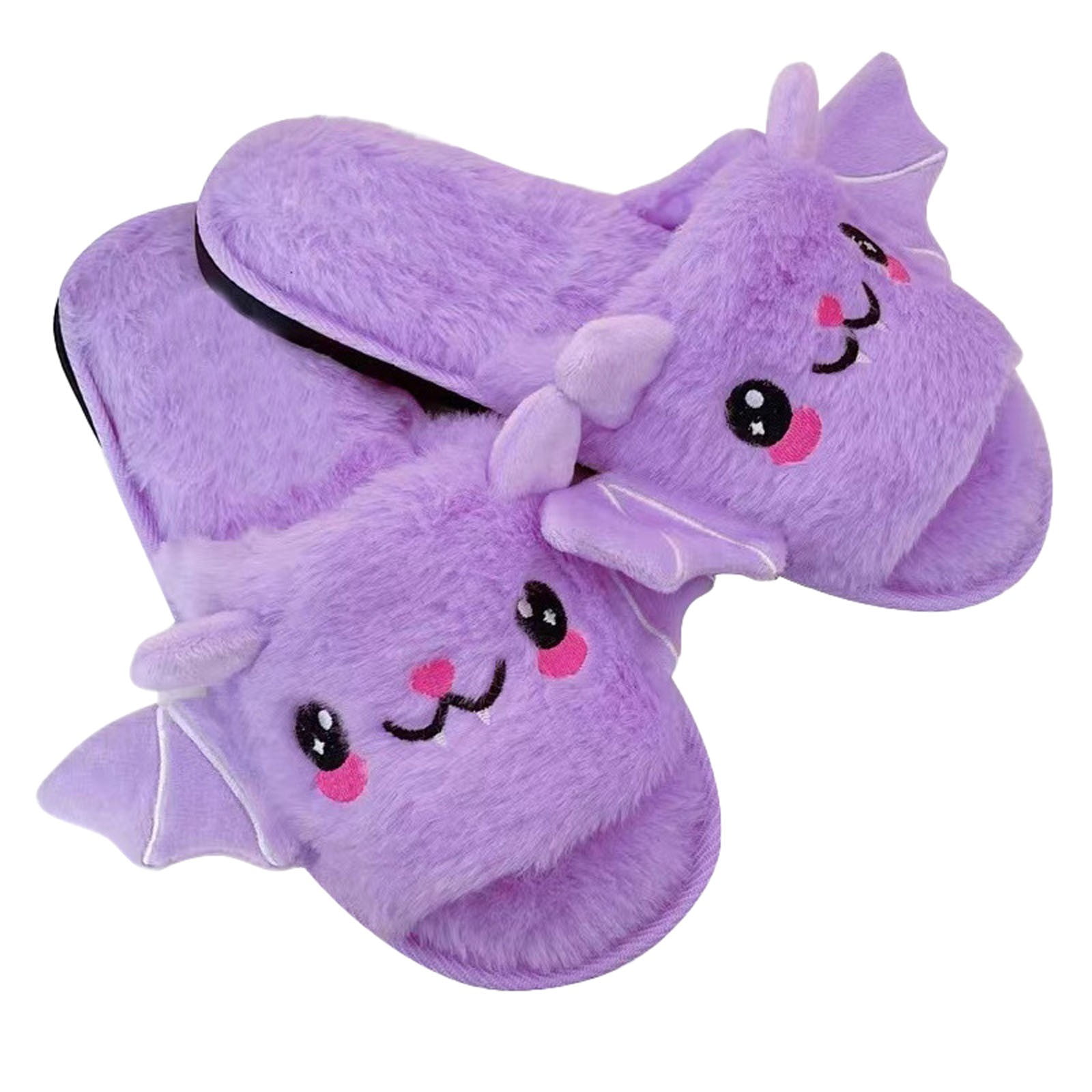 GEZHEN Cute Kid Boys Girls Slippers Cartoon Bat Plush Slippers ...