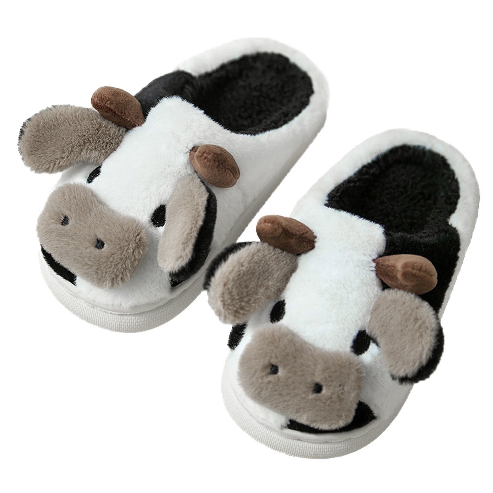 GEZHEN Cute Kids Shoes Slippers Bedroom Home Slippers Cartoon Cow Cotton Slippers Indoor Outdoor ...
