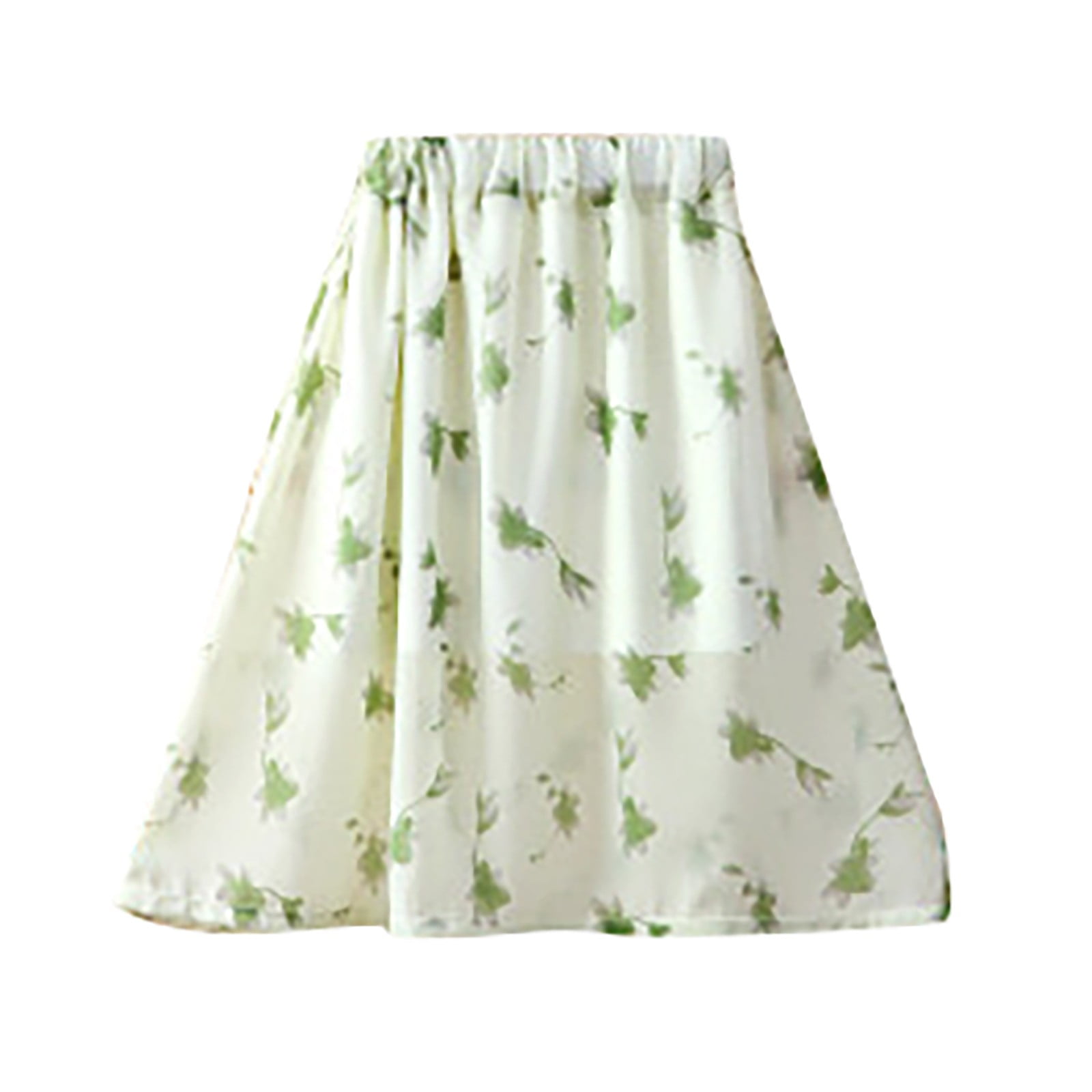 GEZHEN Girls Big Kids Summer Chiffon A Line Princess Half Body Skirt ...