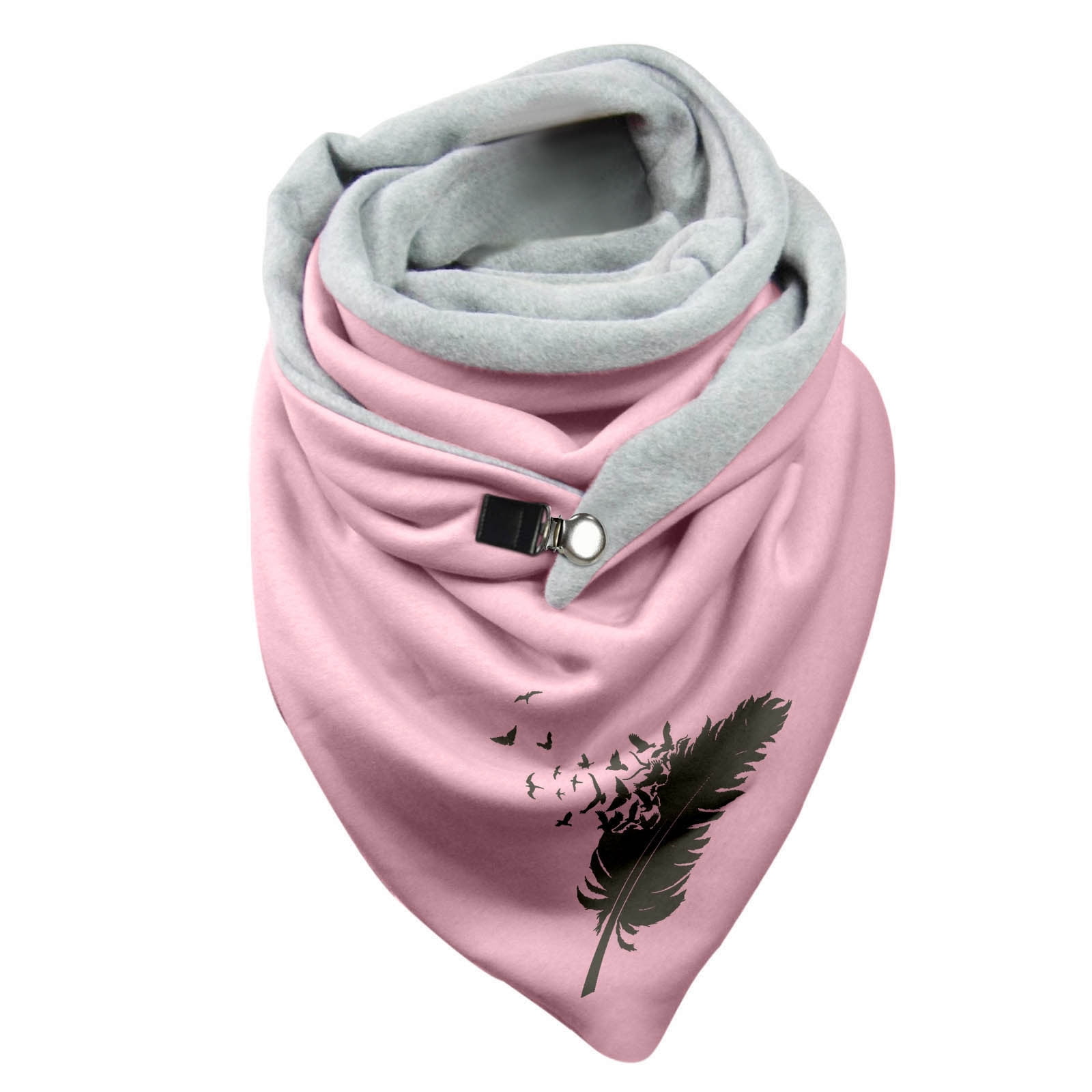 GEZHEN Ladies Autumn and Winter Fleece Warm Print Double Stitching ...