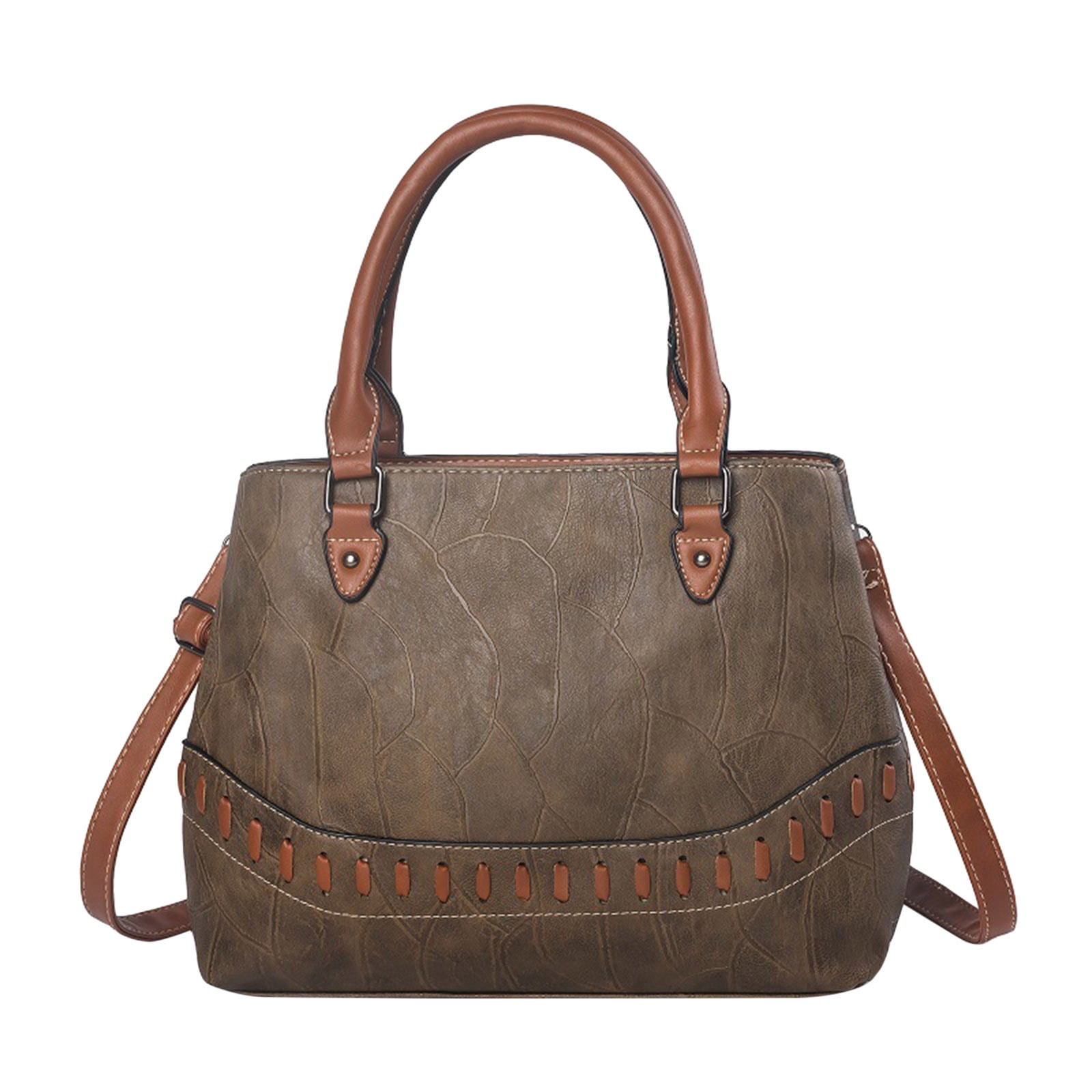 GEZHEN Ladies Fashion Stone Grain Leather Large Capacity Handbag ...