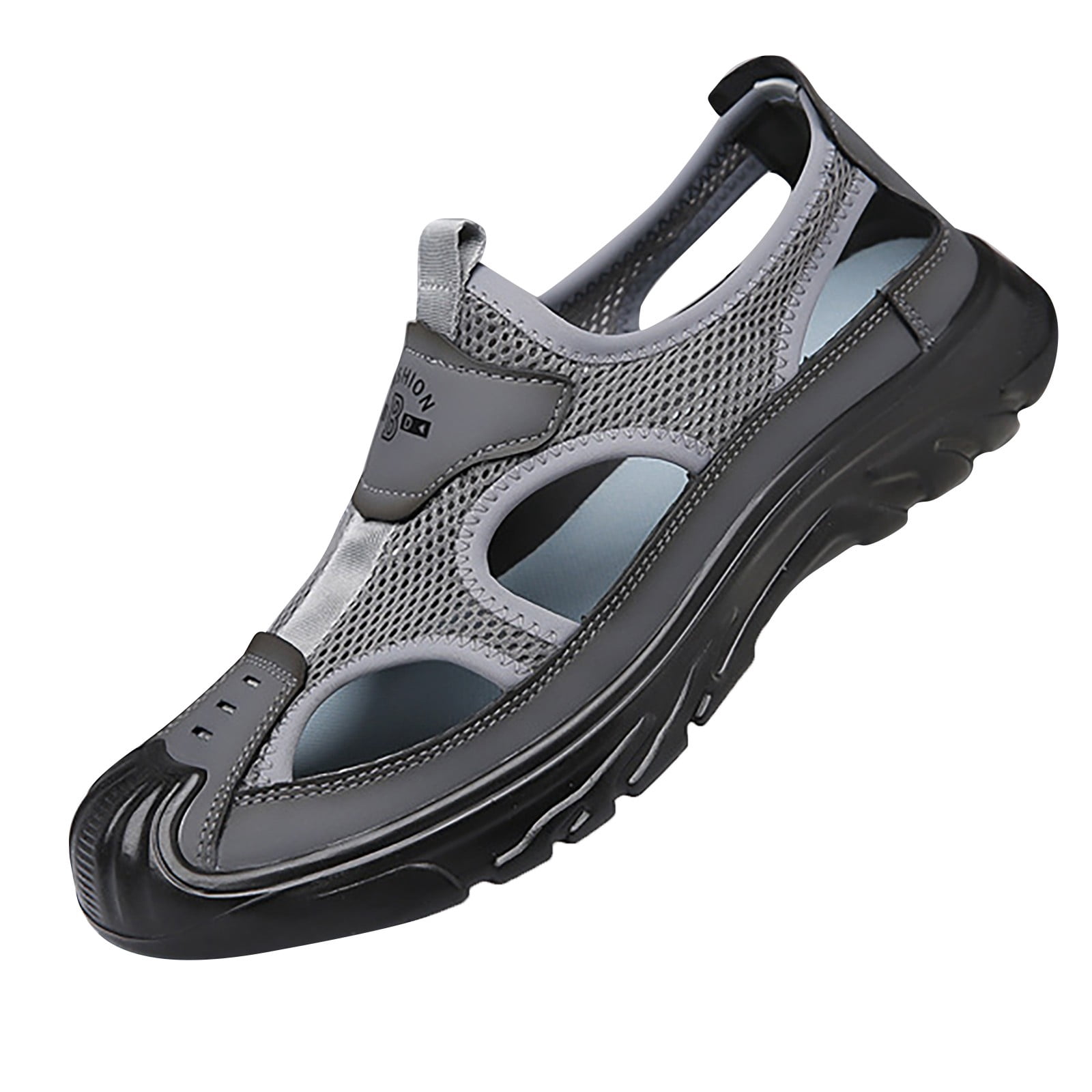 GEZHEN Men's Close-Toe Comfy Sandals Outdoor Casual Shoes Mesh Shoes ...