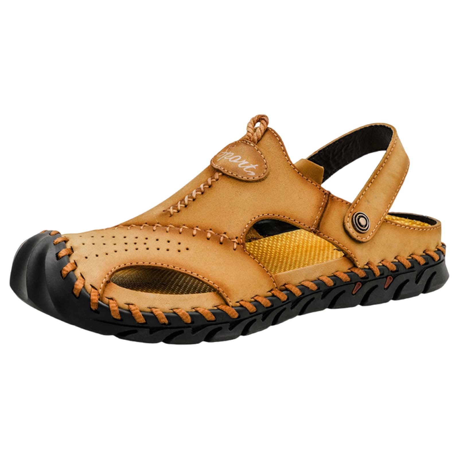 GEZHEN Men's Close-Toe Comfy Sandals Sandals Sports Summer Beach ...