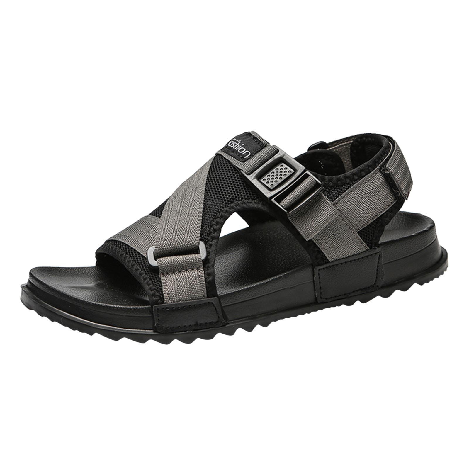 GEZHEN Men's Comfy Open-Toe Soft Soled Sandals Sandals Summer Pattern ...