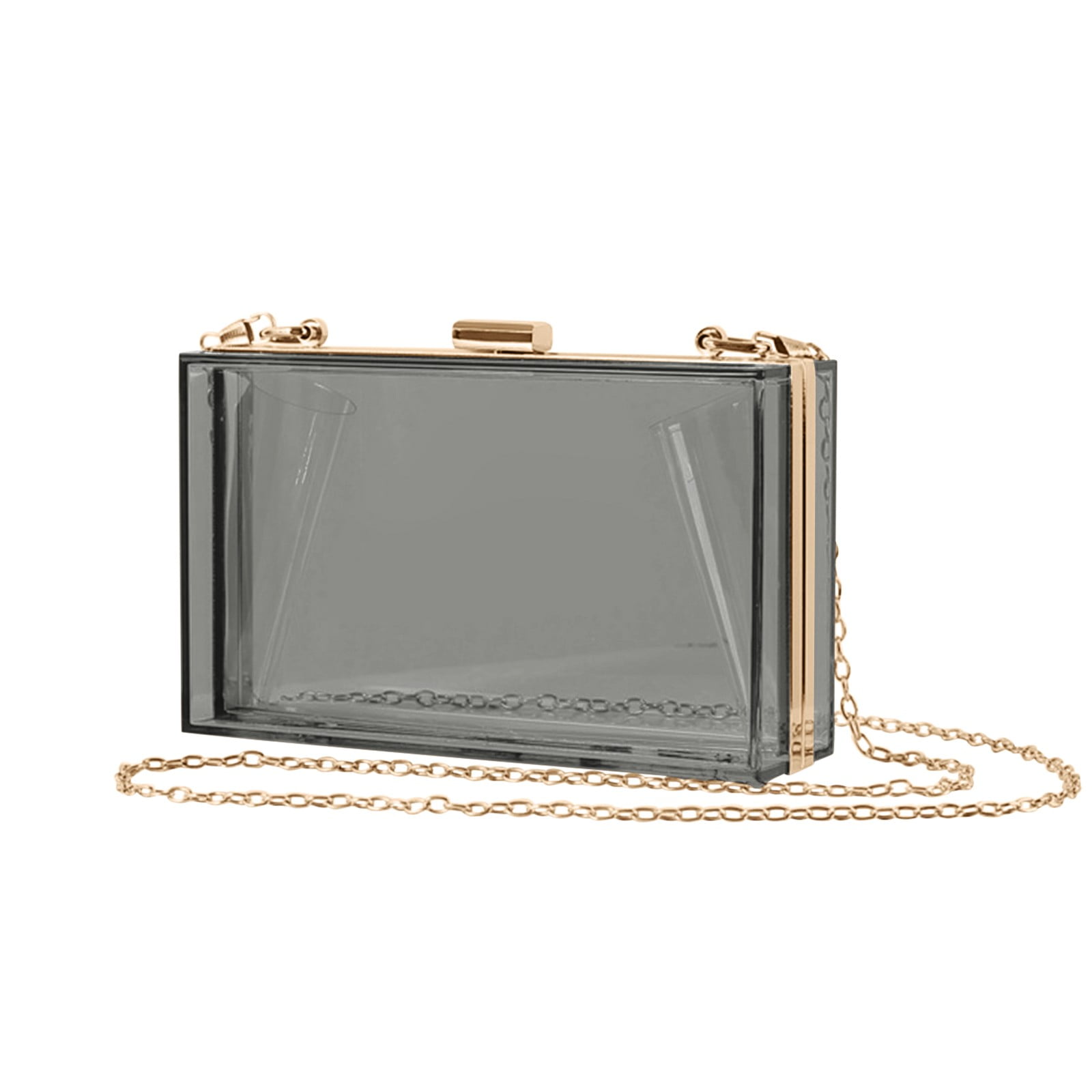 GEZHEN Striped Colorful Party Dinner Ladies Handbag with Chain Acrylic ...