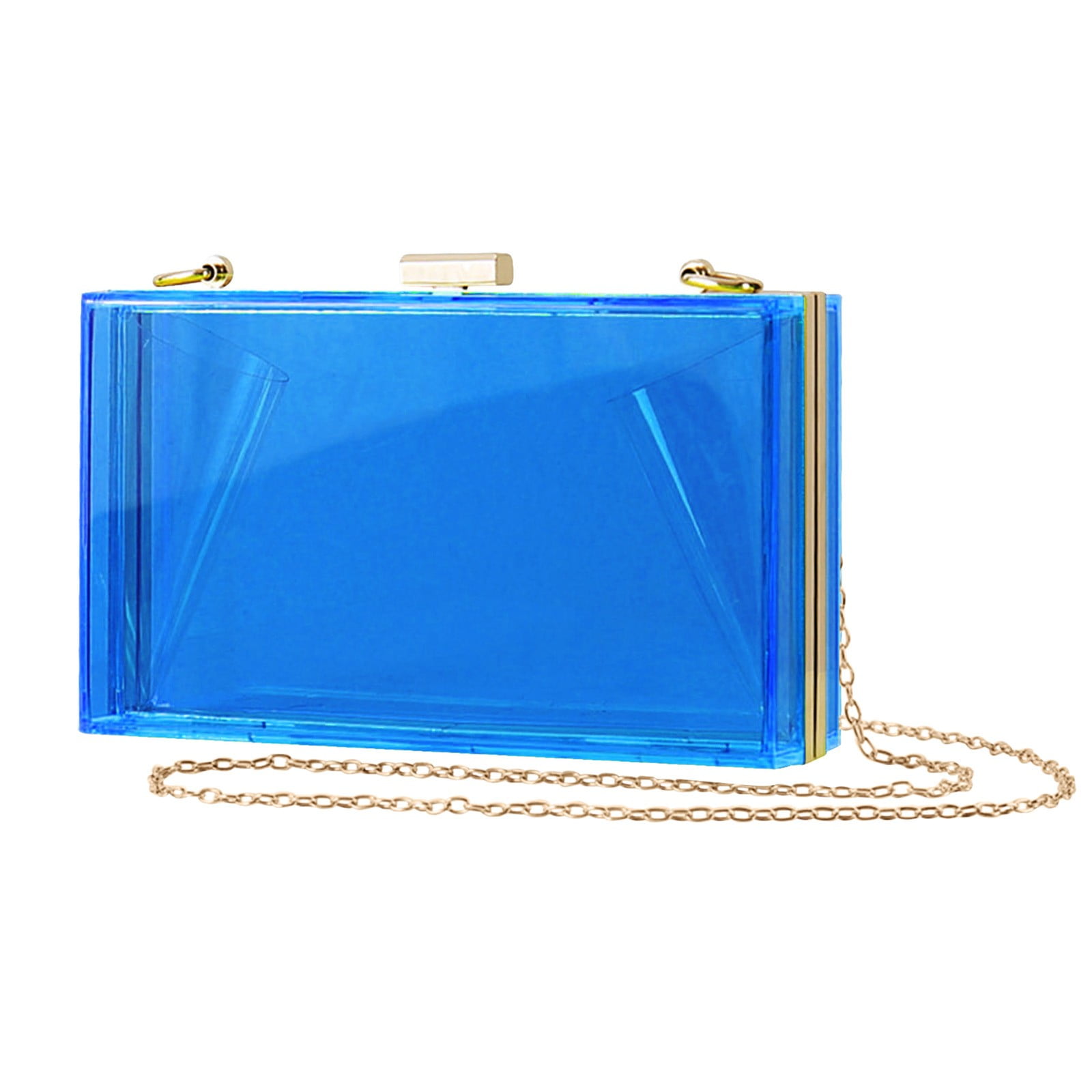 GEZHEN Striped Colorful Party Dinner Ladies Handbag with Chain Acrylic ...