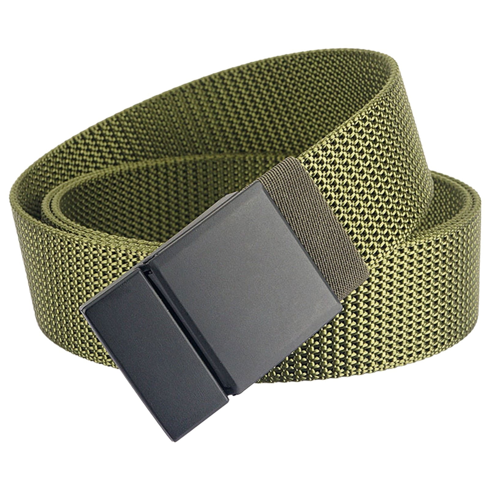 GEZHEN Three Generations Of Metal Plate Buckle Casual Men's Belt Nylon ...