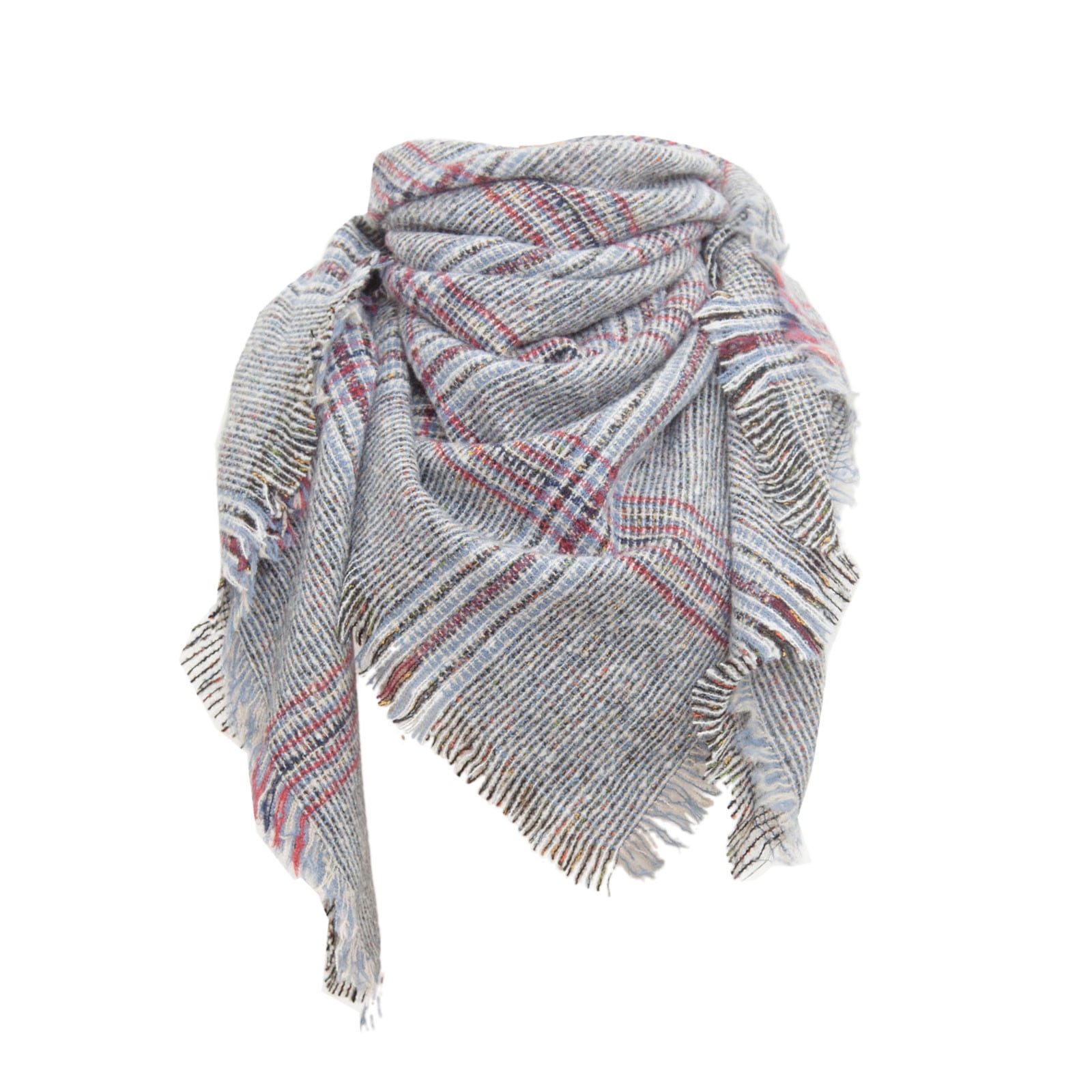 GEZHEN Women Fall Winter Scarf Classic Tassel Plaid Scarf Warm Soft ...