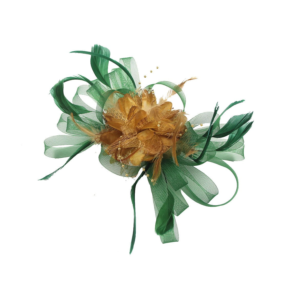 GEZHEN Women Photo Flower Hair Ornament Forehead Non Slip Club Feather ...