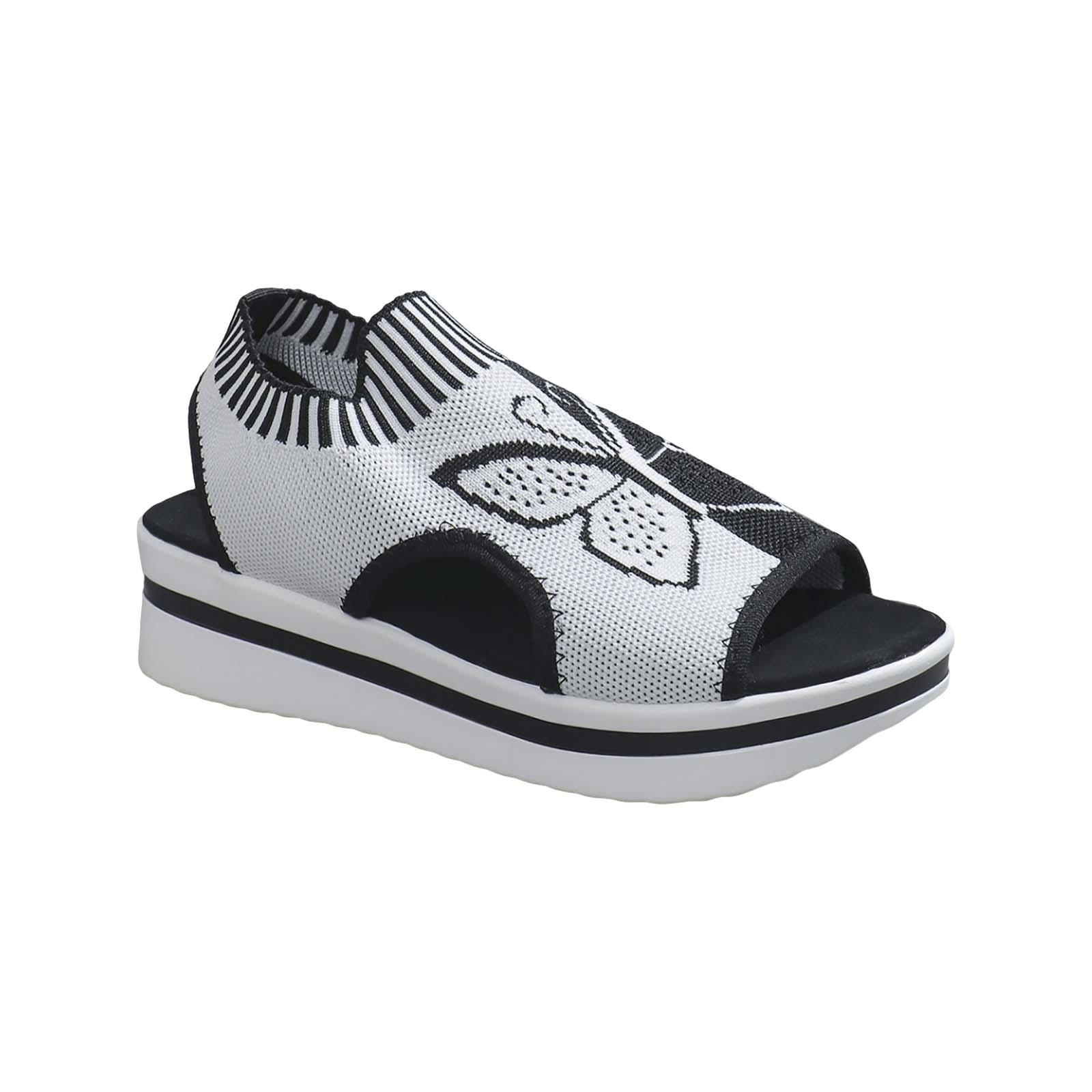 GEZHEN Women's Roman Butterfly Wedge Sandals Fish Mouth Platform Boho ...