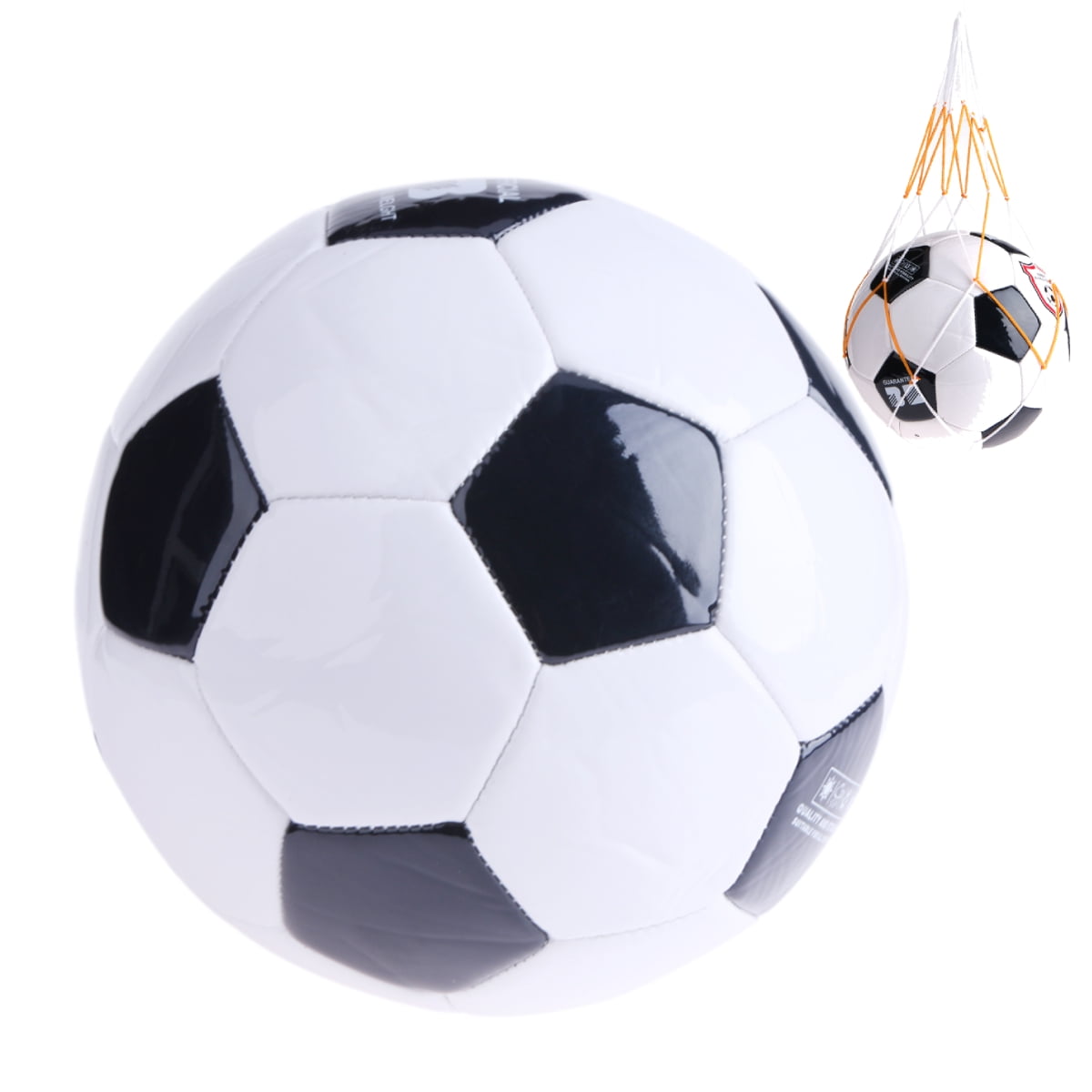 GEJNMDTY Soccer Ball for Kids, Soft PU Leather, Black White, NO.3, Toy ...