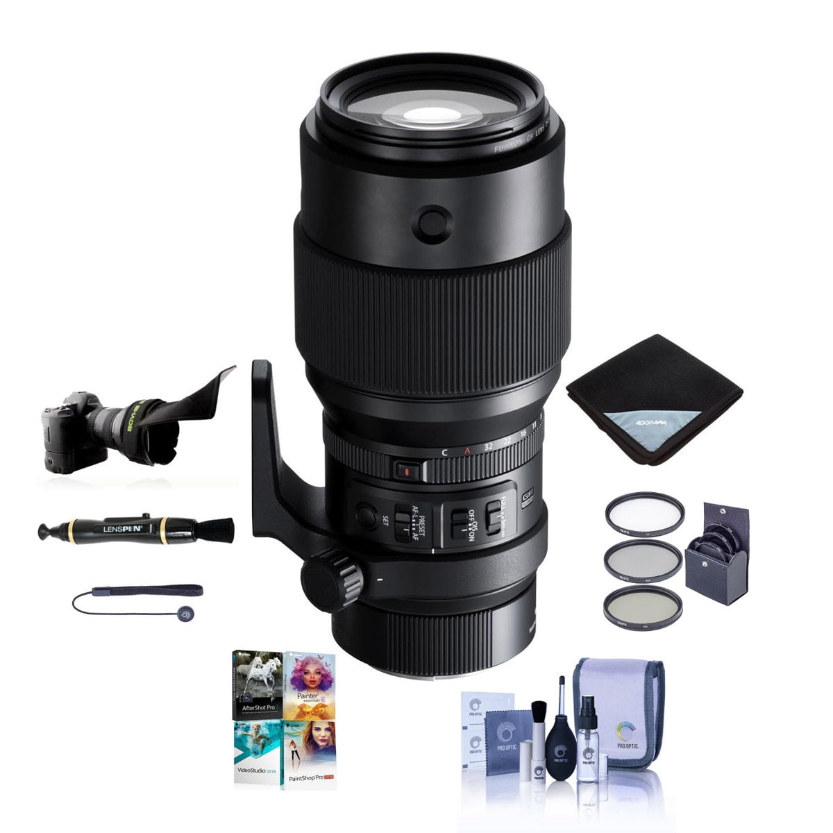 GF 250mm f/4 R LM OIS WR Lens, Bundle with ProOptic 82mm Filter Kit ...