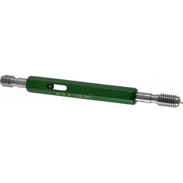 GF Gage M8x1.25, Class 6H, Double End Plug Thread Go/No Go Gage Hardened Tool Steel, Size 1 ...