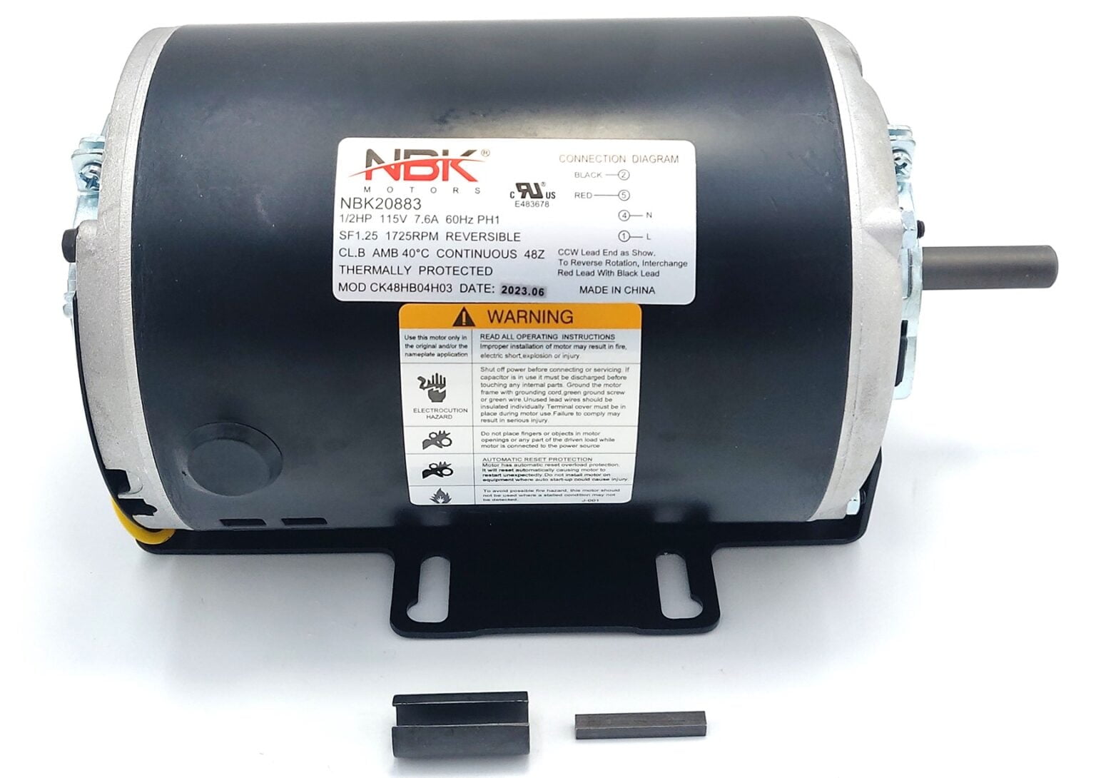 GF2054 Fan Motor (Self Cooled) 115V, 1/2Hp, 1725 Rpm | Exact Fit ...