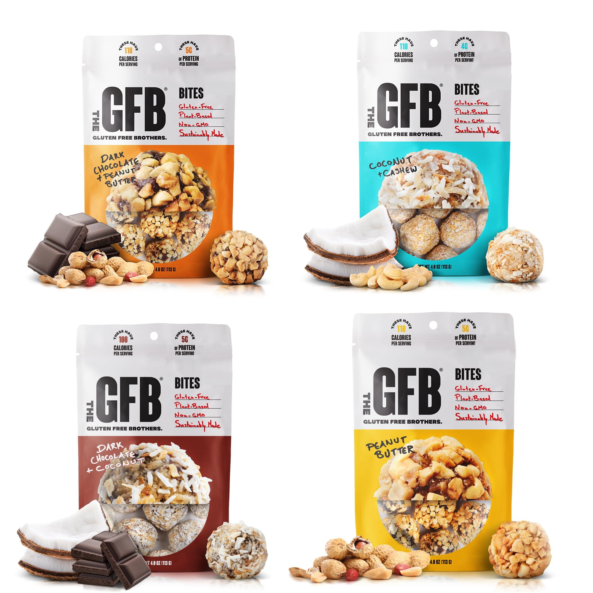 The GFB Variety Pack Protein Bites - H2FSDGluten Free, Plant Based, Non ...