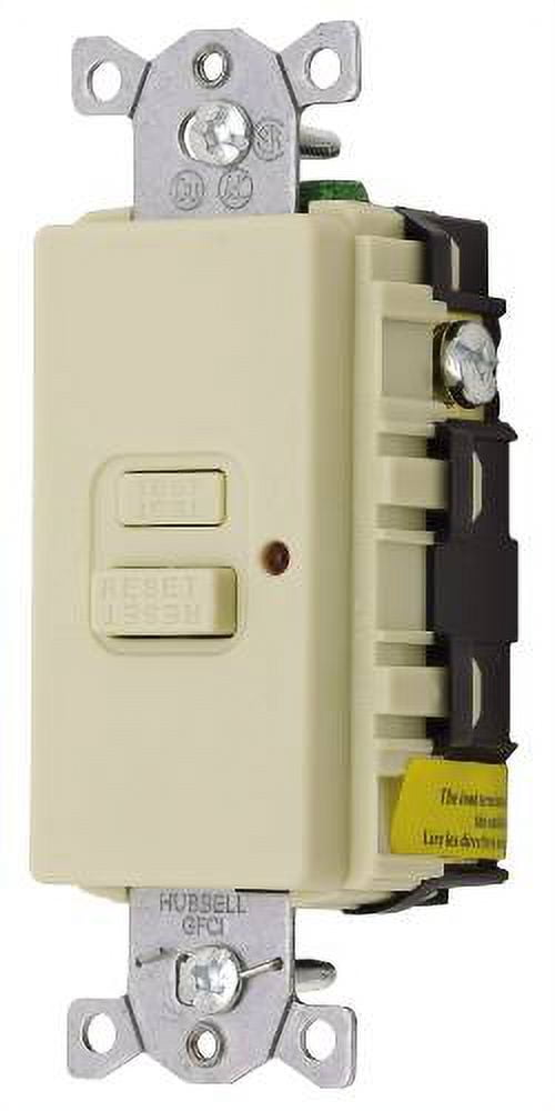 GFCI FACELESS LED RECEPTACLE 20 AMP 125 VOLT IVORY - Walmart.com