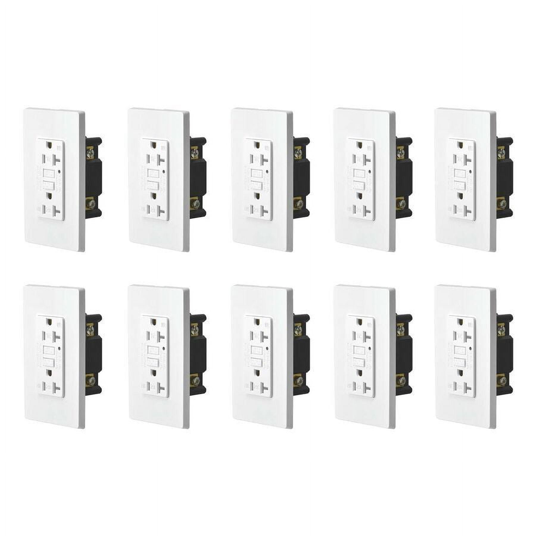 GFCI GFI Safety Outlets with LED Indicator and Wall Plate, 10 pcs ...