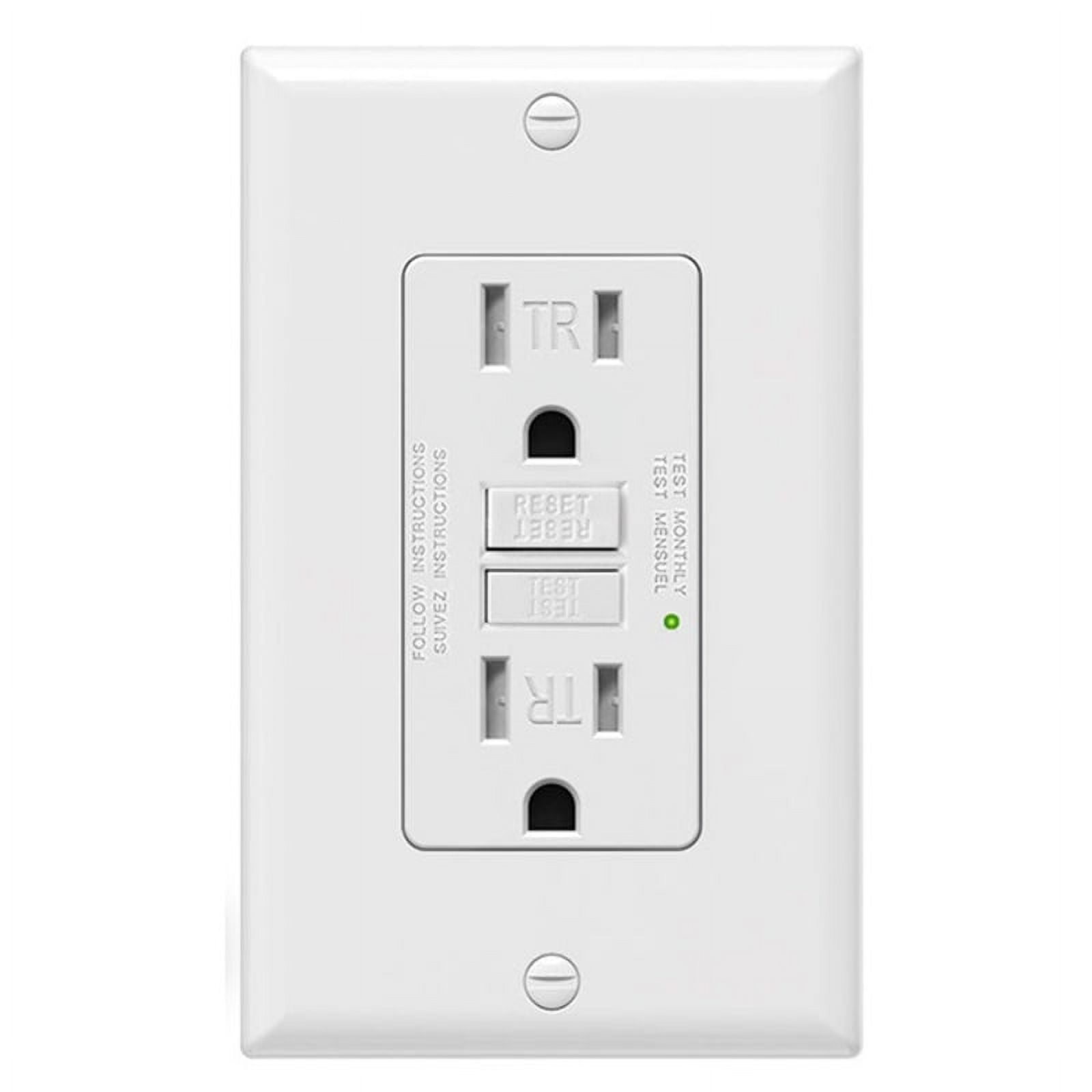 1x 15A GFCI Outlet-White - Walmart.com