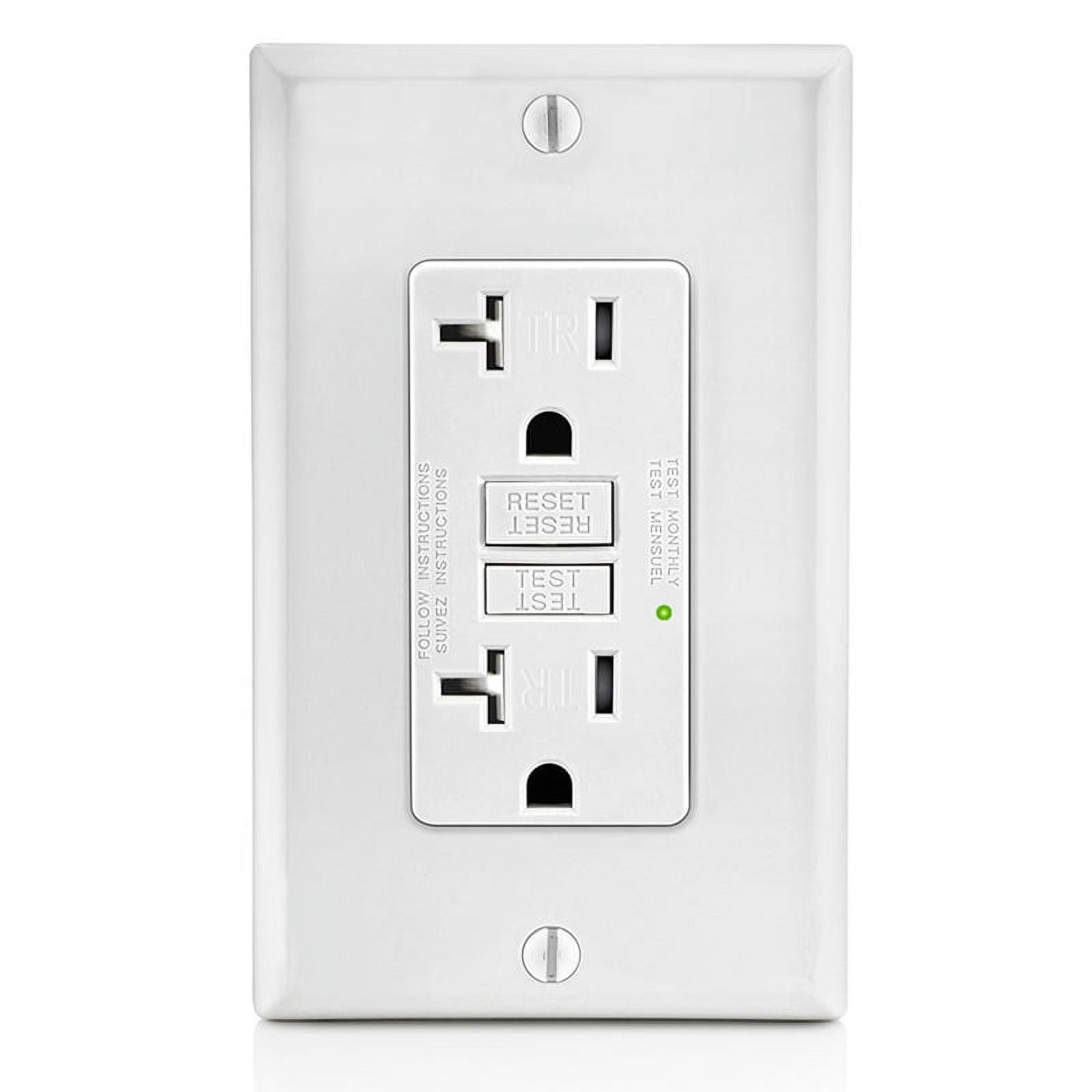 GFCI Outlet 20A, GFI Electrical Receptacle with LED Indicator - Walmart.com