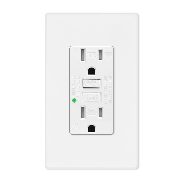 GFCI Plugs Greencycle 15amp Weather Resistant GFCI Outlet, Tamper ...