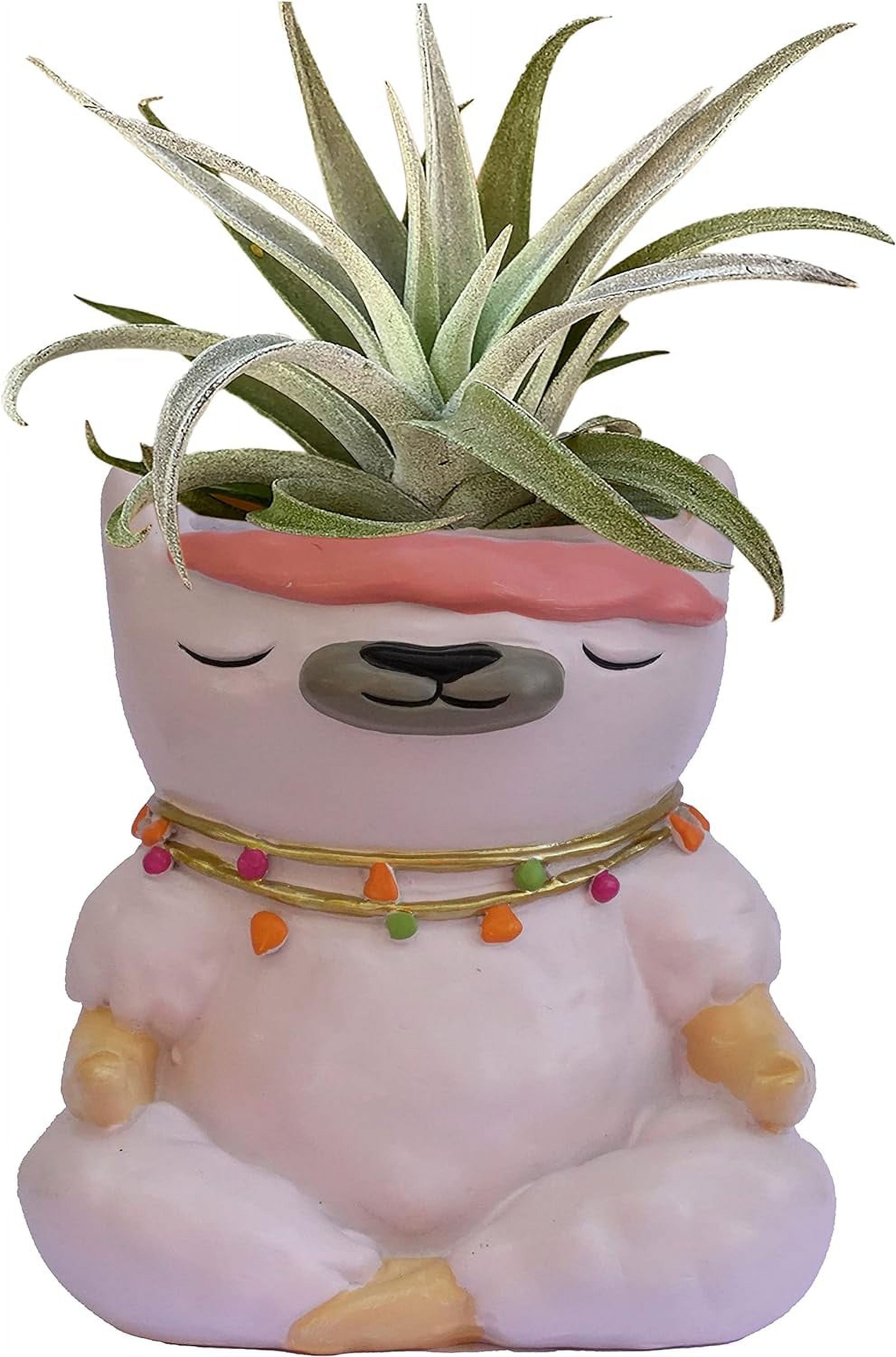 GFF Grass Flip Flops Animals (Lama) Planters - 4.1" H x 3.5" W x 3"D ...