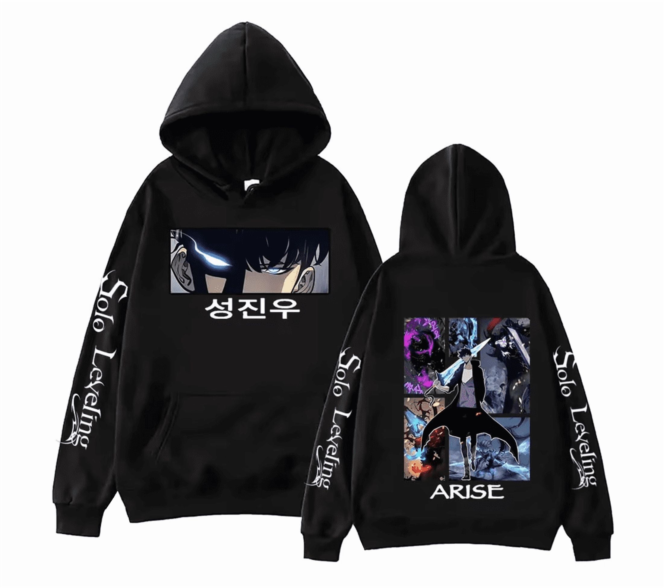 GFGSZTAFB Solo Leveling Hoodie Jin Woo Sung Long Sleeve Pullover Arise ...