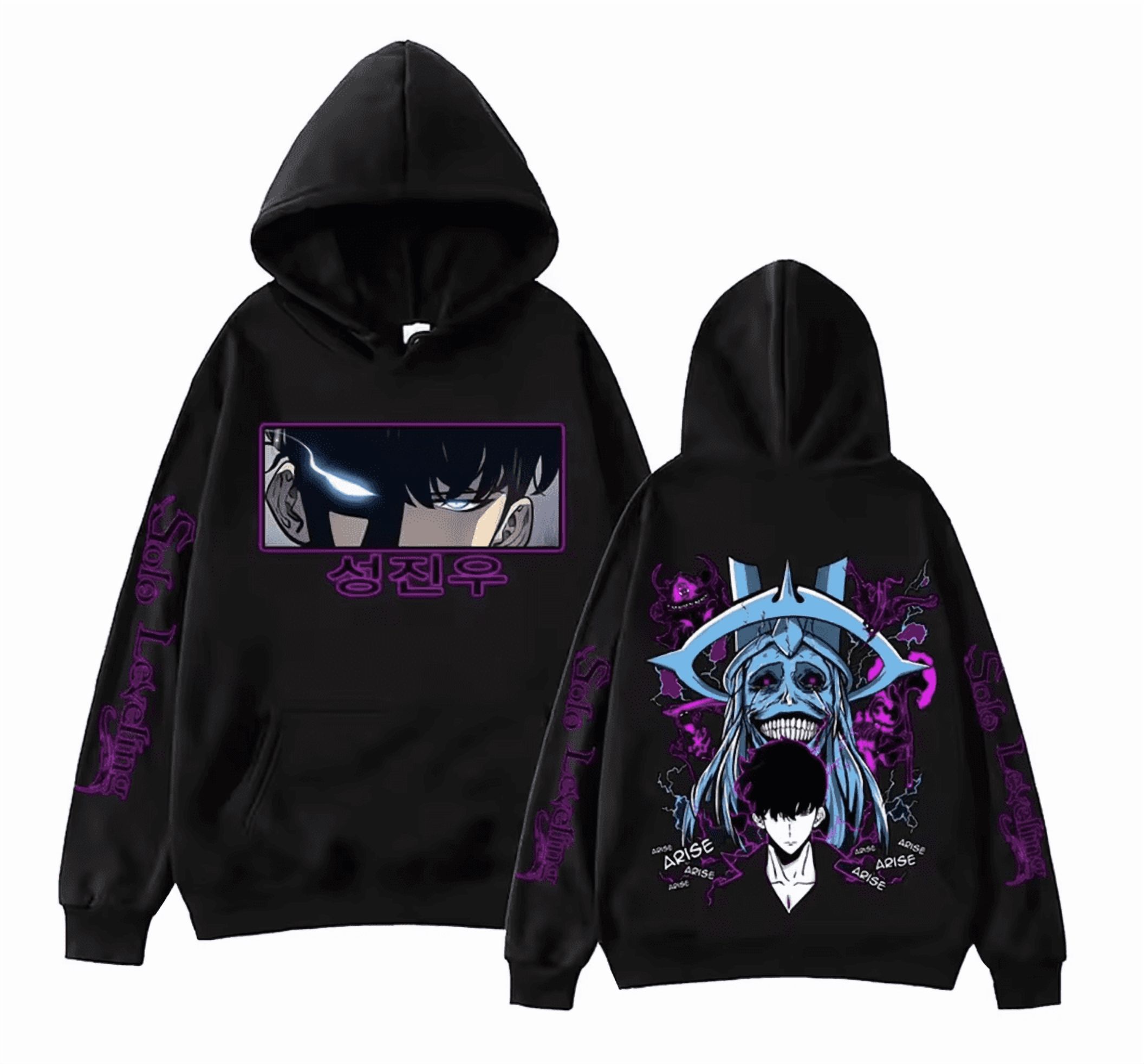 GFGSZTAFB Solo Leveling Hoodie Jin Woo Sung Long Sleeve Pullover Arise ...