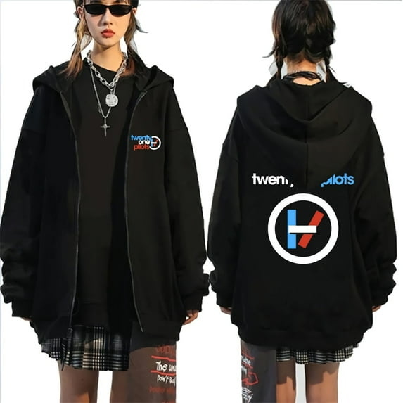GFGSZTAFB Twenty One Pilots Full Zip Hoodie Long Sleeve Drawstring ...
