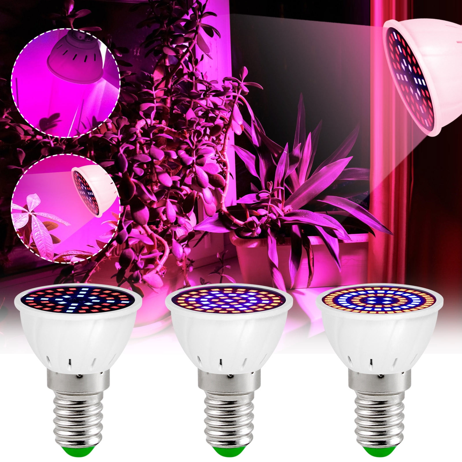 GFHFHITJ 100W Led Grow Light Bulb Full Spectrums,Plant Light Bulb with ...