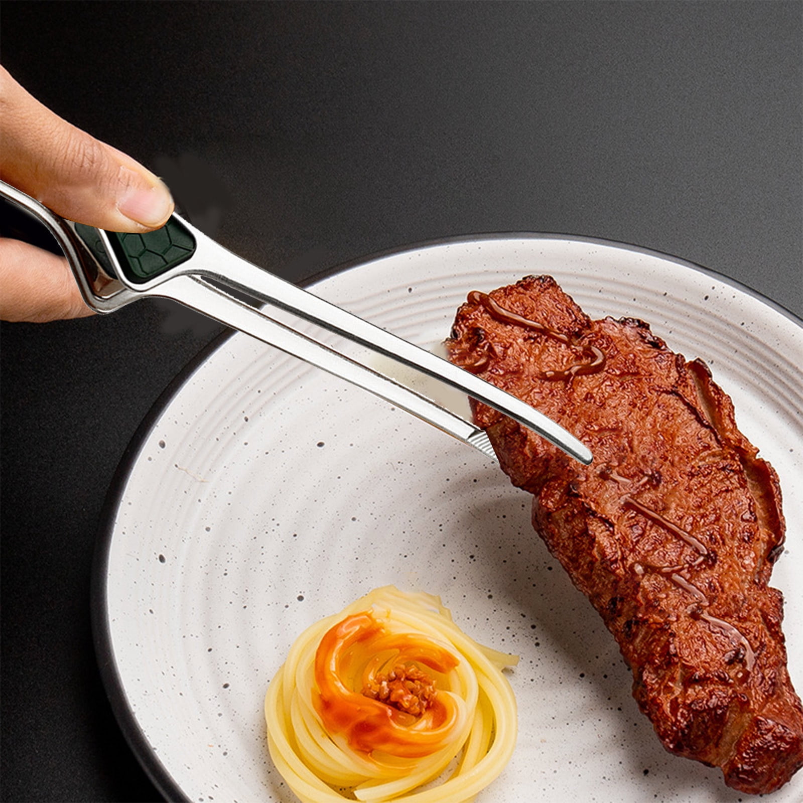 GFHFHITJ Stainless Steel Food Clip Kitchen Food Barbecue Meat Clip ...