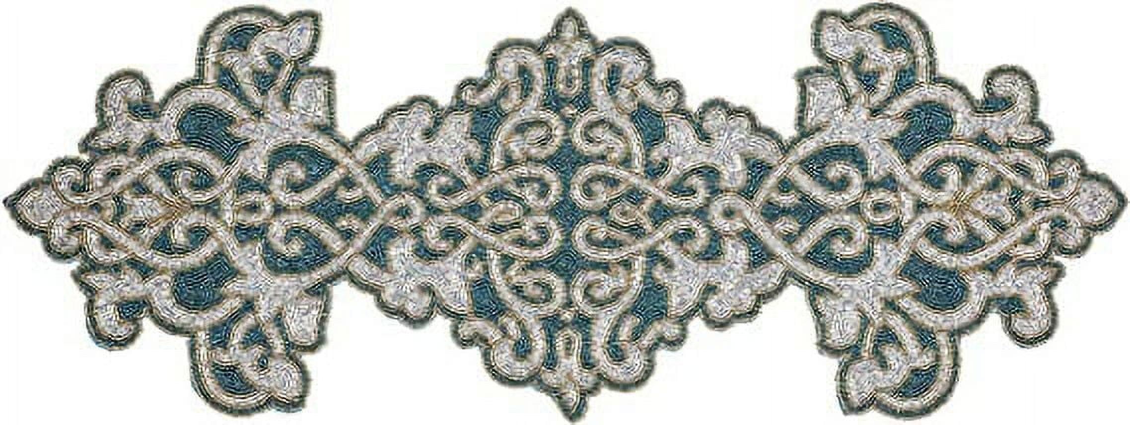 GFI LINEN CLUBS - Hand Made Beaded Table Runner Gold Silver Combo Home ...