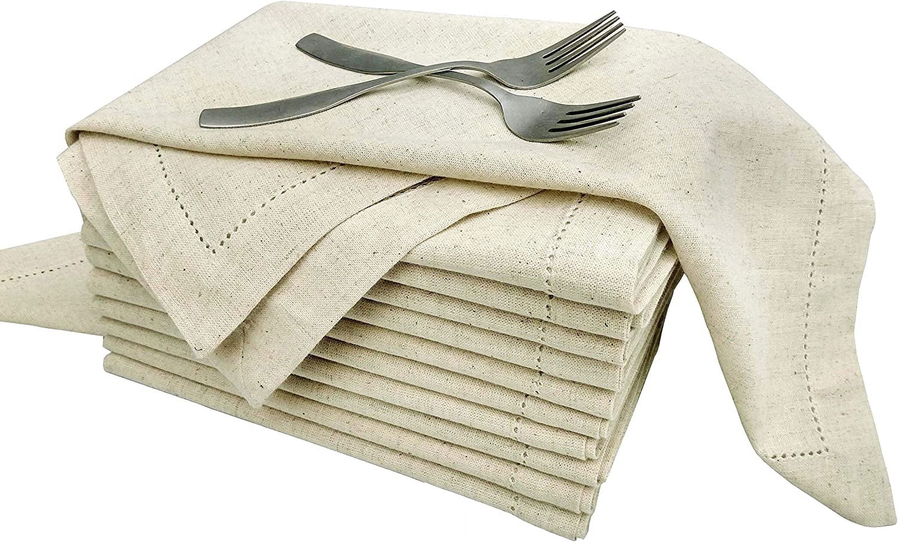 GFI LINEN CLUBS Cotton Linen Cloth Napkins, 20