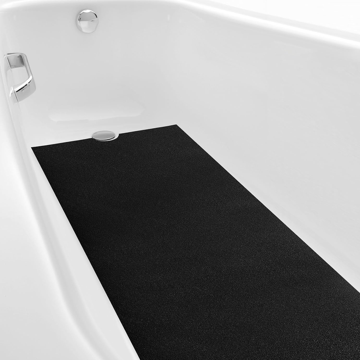 GFJASH-16" x 40" Non Slip Bathtub Mat with Drain Cut Out Anti Slipping ...