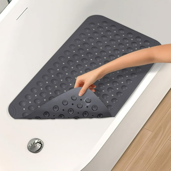 GFJASH-Bathtub Mat Non-Slip 15 x 27.5 Inch, TPE Non Slip Shower Mats ...