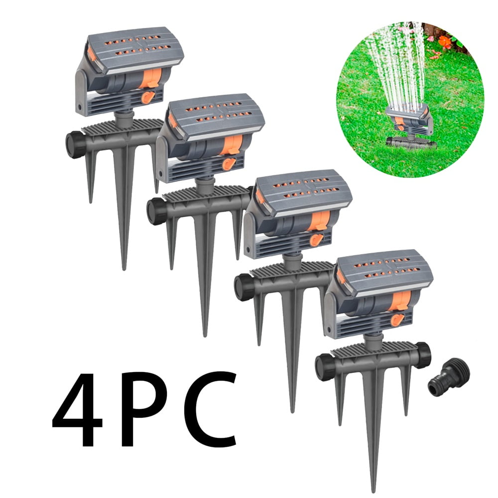 GFMOUNTAIN 4 Pcs Adjustable Oscillating Sprinkler - 4 Way ABS Lawn ...