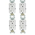GFNT2-4W Self-Test SmartlockPro Slim GFCI Non-Tamper-Restant Recta with ...