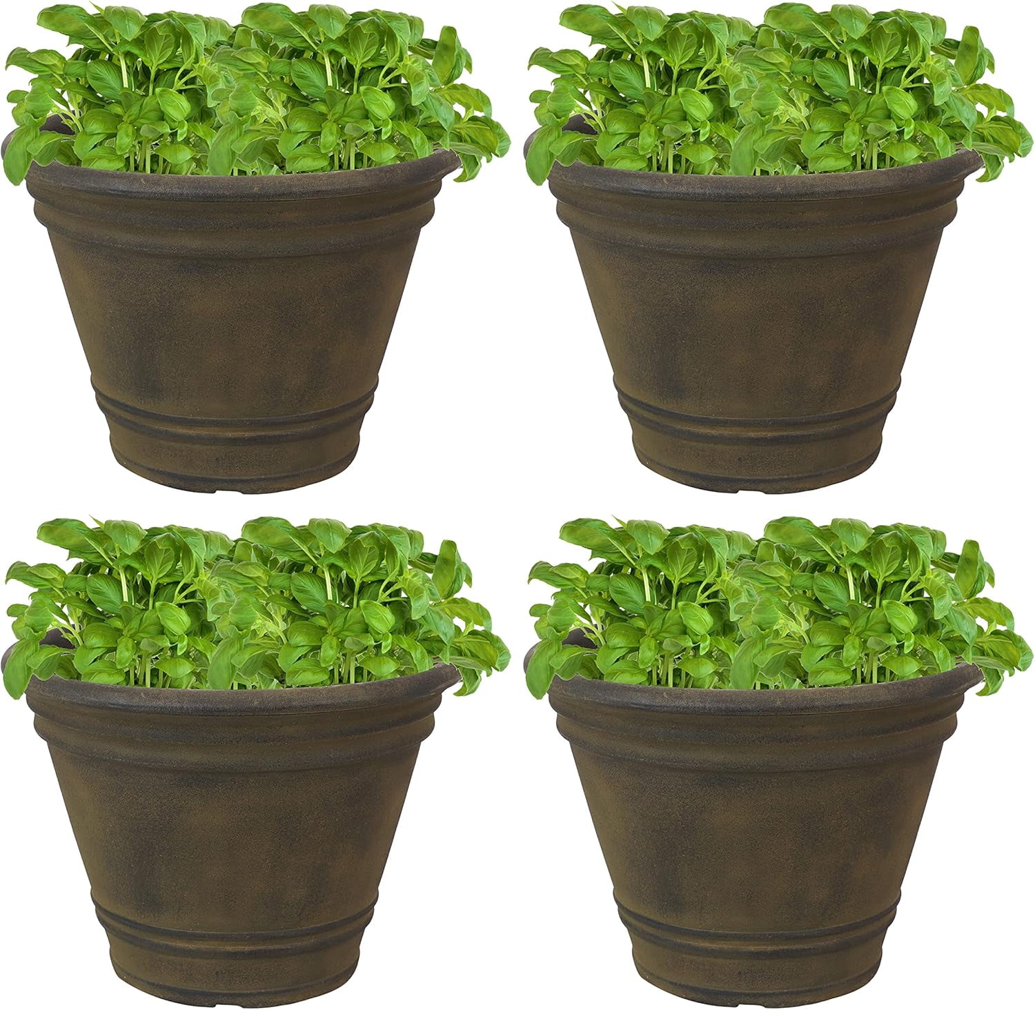 GFNXYI 20-Inch Franklin Large Plant Pot - Polyresin Round Outdoor ...