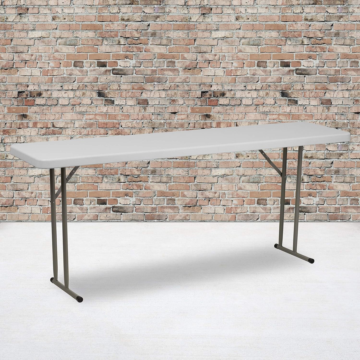 GFNXYI 6' Rectangular Plastic Folding Table, Long Plastic Foldable ...