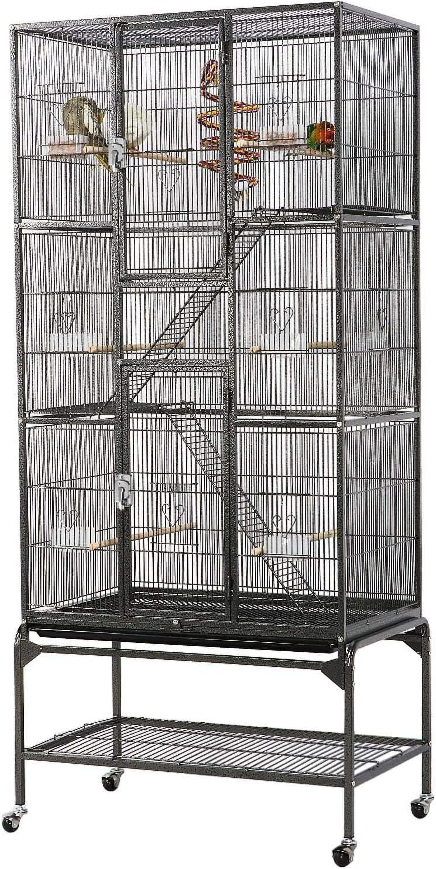 GFNXYI 69-Inch Extra Large Bird Cage Metal Parrot Cage for Mid-Sized ...